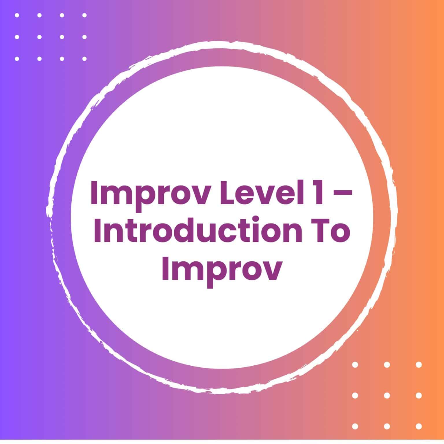 Classes - Carolina Improv